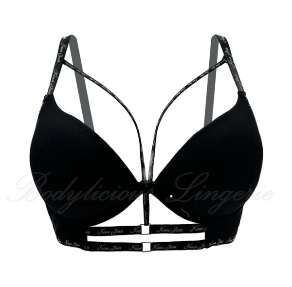 Cotton Cross-Over Strappy Bra