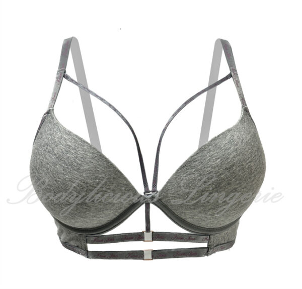 Cotton Cross-Over Strappy Bra