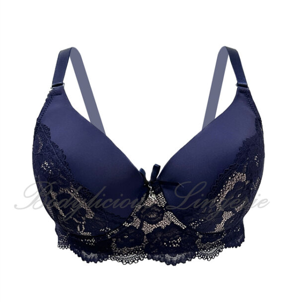 D cup: Lace-Trimmed Contour Bra